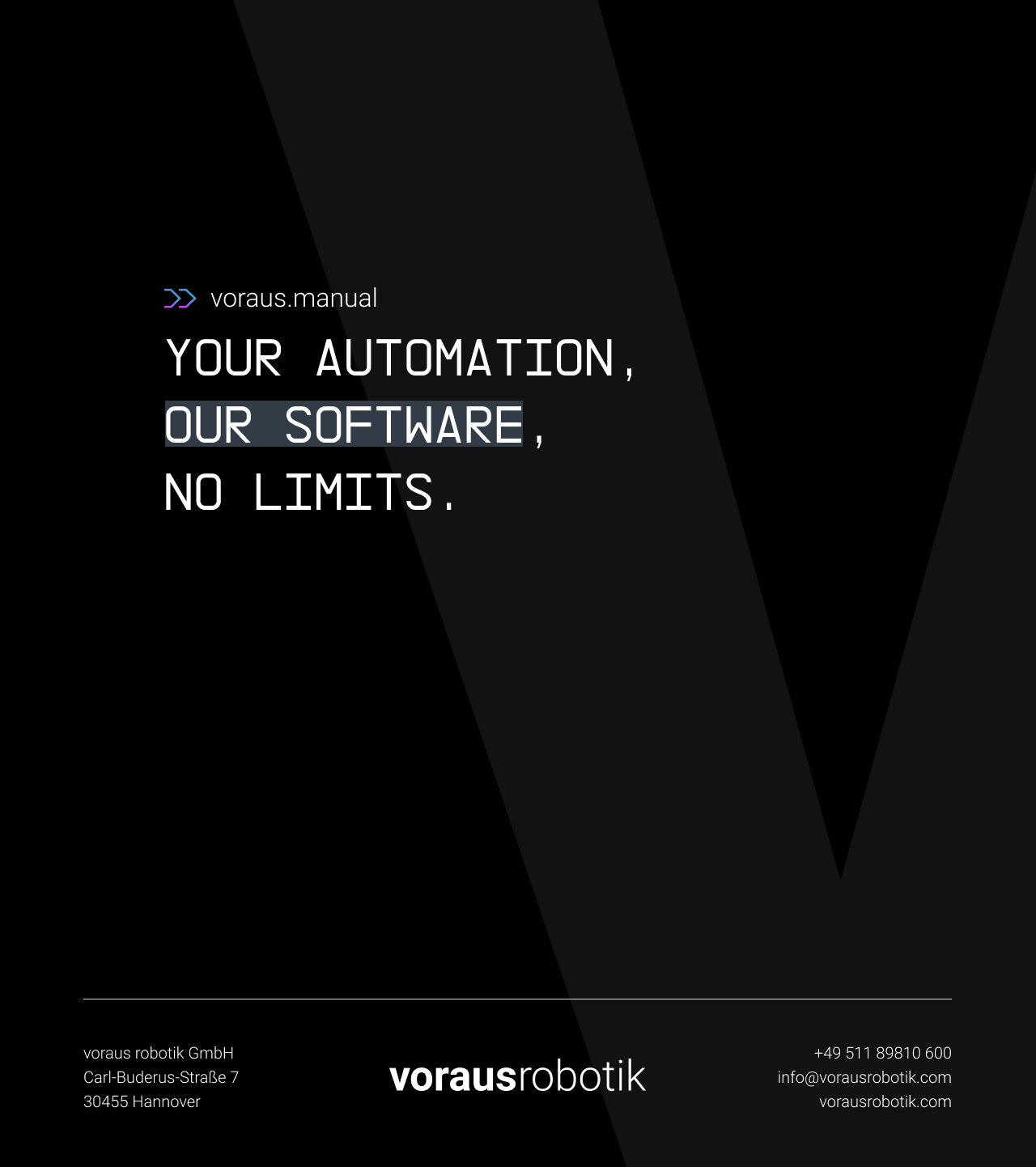voraus Software Manual | Software Manual